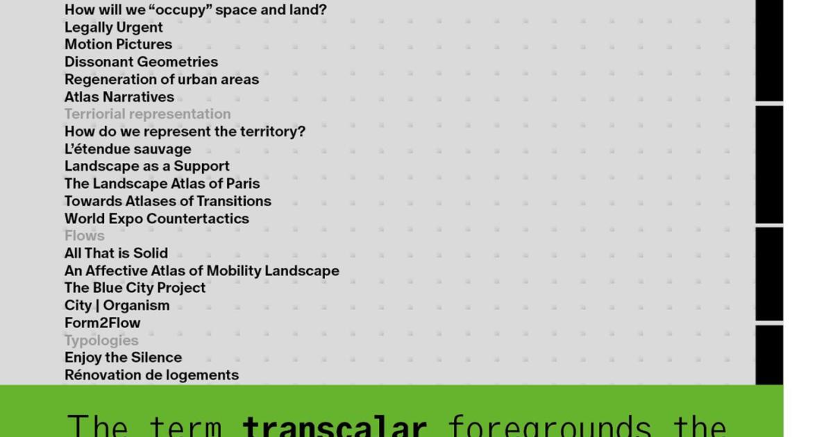 Transcalar Prospects in Climate Crisis | Lars Müller Publishers